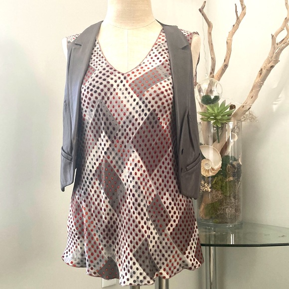 Rozae Nichols | Tops | Rozae Nichols Silk Leather Set | Poshmark